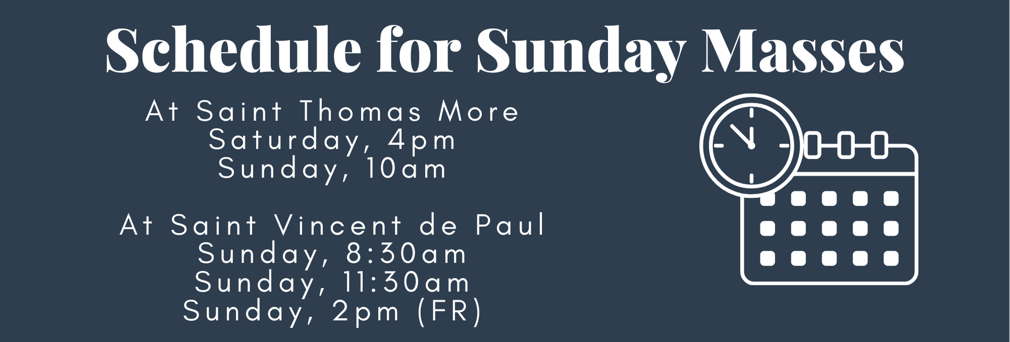 new-schedule-for-sunday-mass – Christ the King Parish
