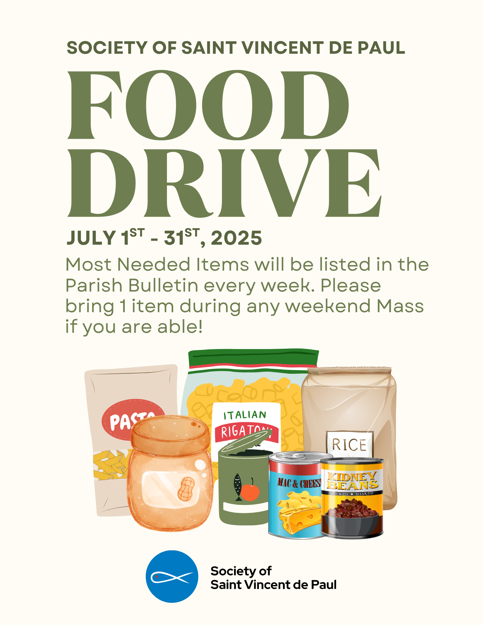 SSVDP Food Drive – Christ the King Parish